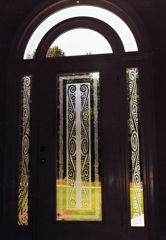 Glass Graphics | Examples of Residential Front Door Sandblasted Glass ...